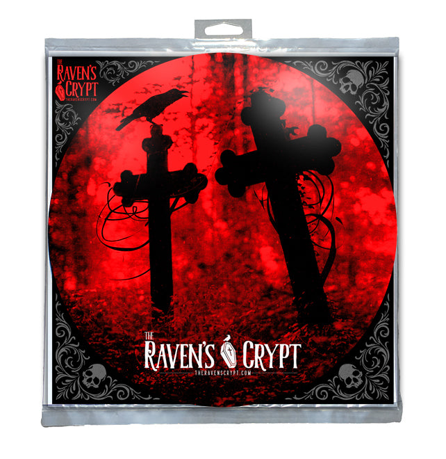 The Raven’s Crypt “Graveyard Raven” 12″ Turntable Slipmat – RavensCrypt